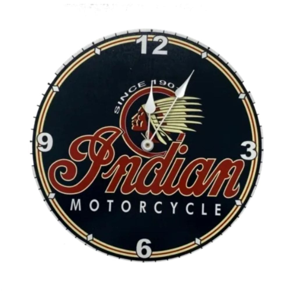 Indian Motorcycles Metal Clock — The Modern Cave Australia