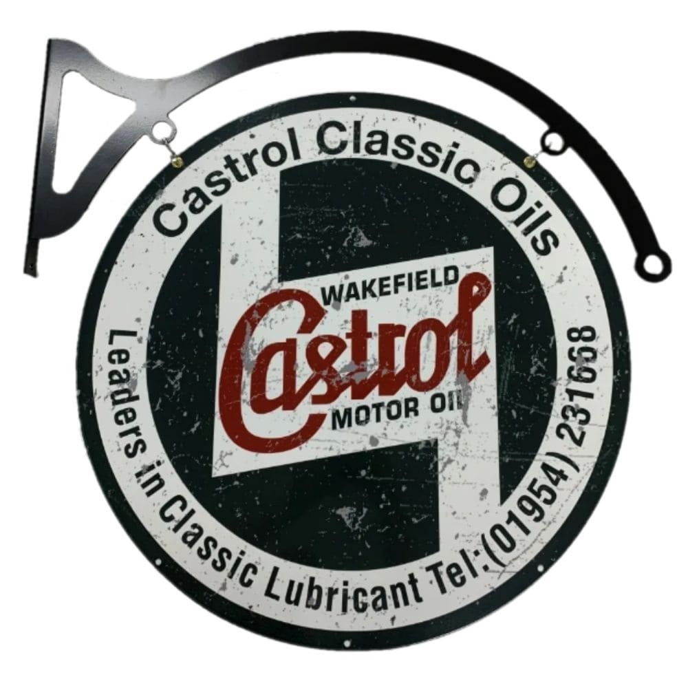 Castrol Classic Oil Diameter Double Sided Metal Sign With Hanger — The ...