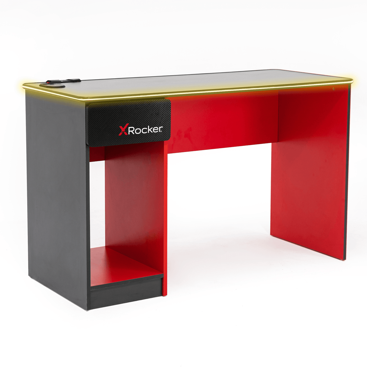 X Rocker Carbon-Tek Desk with Neo Fibre LED Lighting and Wireless Char ...