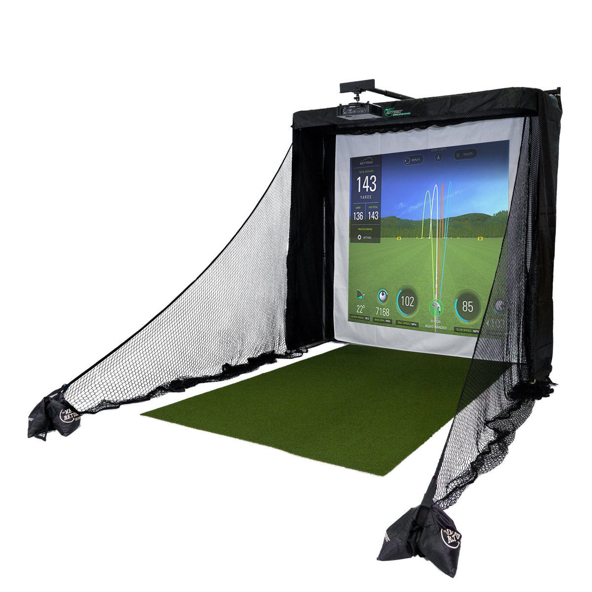 Simulator Series 8 Golf Simulator Bay+ Projector Mount frame kit + Pro ...